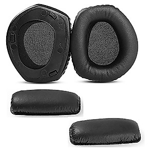 Upgrade Earpads Ear Cushion Protein Leather RS165 RS175 Replacement Compatible with Sennheiser HDR165 HDR175 Wireless Headset Headband Memory Foam