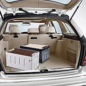 35L Outdoor Camping Storage Box High-Capacity Move House Travel Sundries Trunk Universal Car Trunk Storage Box Portable Case (Argento)