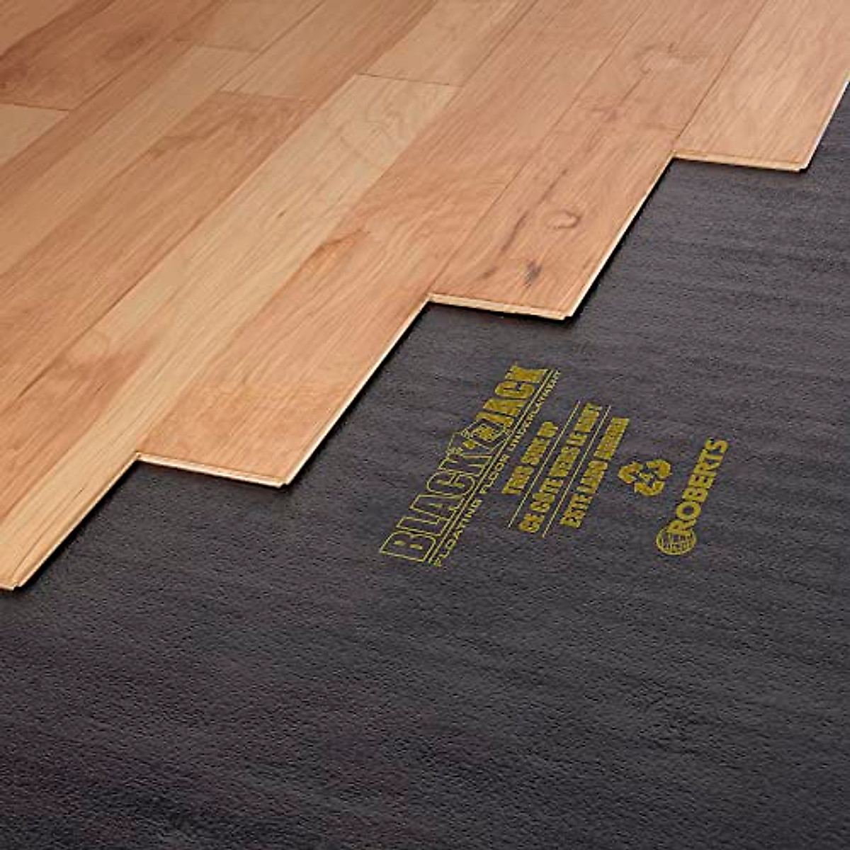 ROBERTS Black Jack Underlayment - 100 sq. ft. Roll - 43" x 28' x 2.5 mm