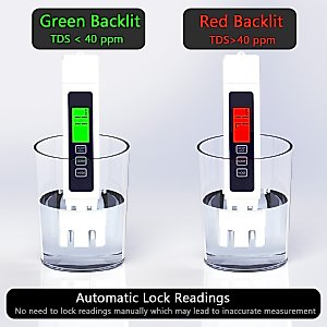 Attom Tech Water Quality Tester Kit, 3-in-1 TDS Meter, EC,Temperature Meter with LCD Back Light, 0-9999 ppm, ± 2% Accuracy Water Test Meter for Drinking Water, Aquariums, Hydroponics, Ro System, Pool