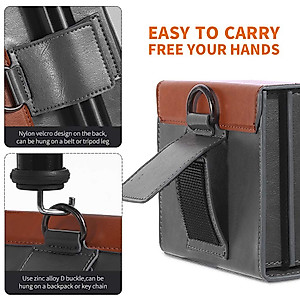 K&F Concept Lens Filter Case, Leather Carrying Filters Bag Pouch for Square ND CPL etc Filters up to 100x100mm, Designed NANO-X Series Square Bracket