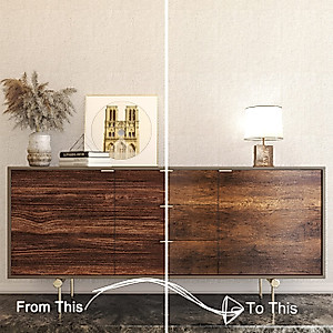 Decotalk Contact Paper Wood Grain Peel and Stick Vintage Wallpaper Self Adhesive Removable Waterproof Wallpaper for Countertops, Drawer Liner Cabinets Walls Desk 12x120inch, Brown