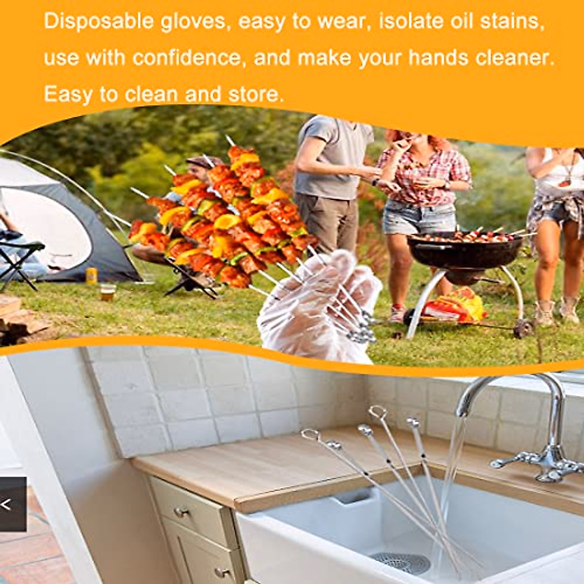 Kabob Skewers 20 PCS,Flat Metal Skewers for Grilling 15 inch Stainless Steel Grilling Skewers for Kabobs Shish Kabob Sticks Wide Reusable Grilling Skewers Set for Meat,Shrimp,Chicken,Sausage,Vegetable