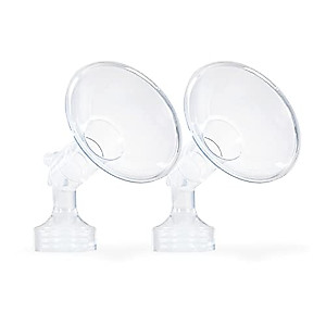 Ameda MYA Breast Pump Replacement Flanges 28mm, Comfort Fit Angled Flange, 2 Count (1 Pair)