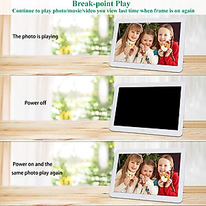 Atatat 10.1 Inch WiFi Digital Picture Frame with 32 GB Storage, Auto Rotate, IPS Touch Screen, Instant Share Photos and Videos Via App, Email, Support SD Card or USB Drive