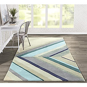 Novogratz Delmar Collection Ultralight Area Rug, 5'0" x 8'0", Blue