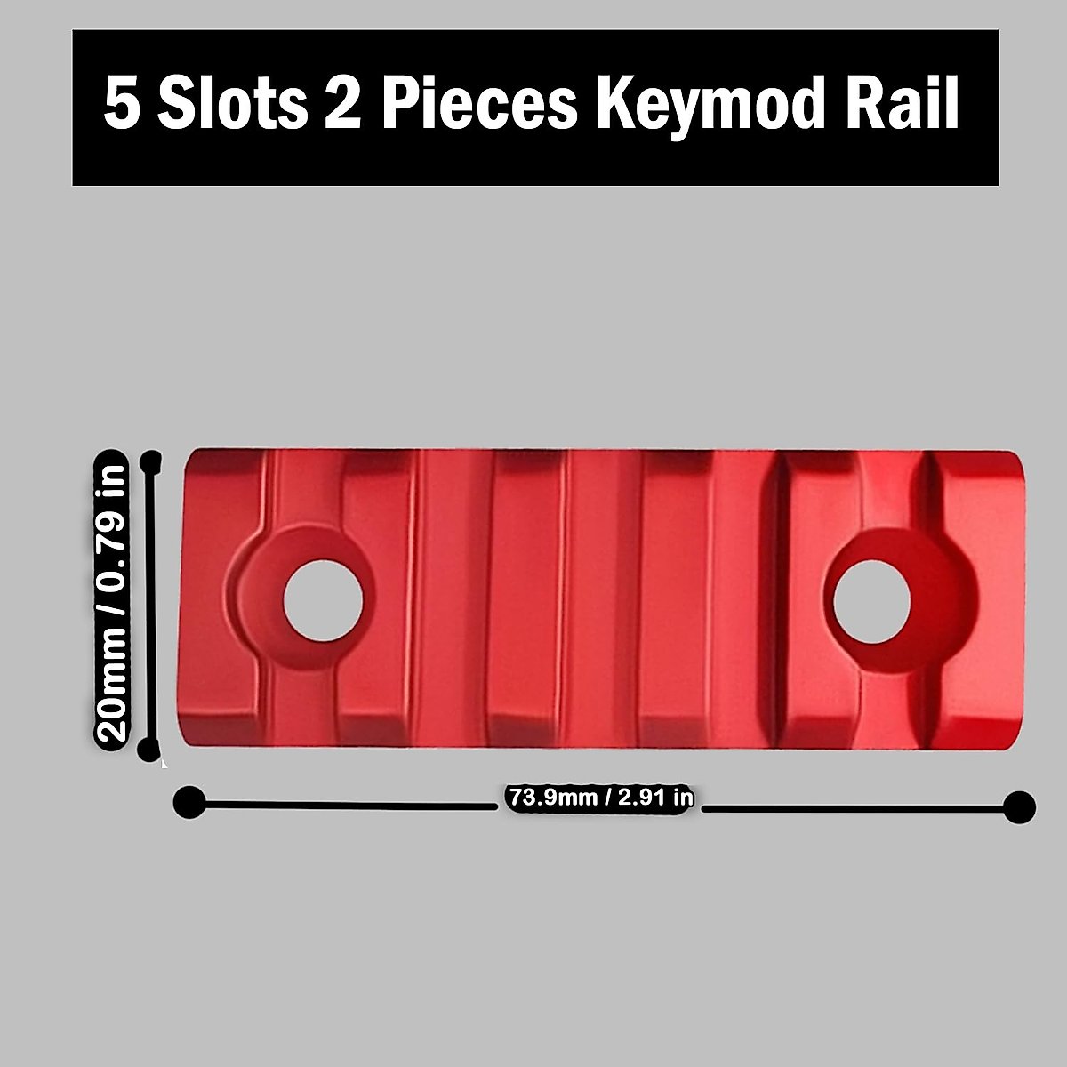 Combo of 5 Slots Mloc Picatinny Rail With Trigger Guard And QD Kit Push Button