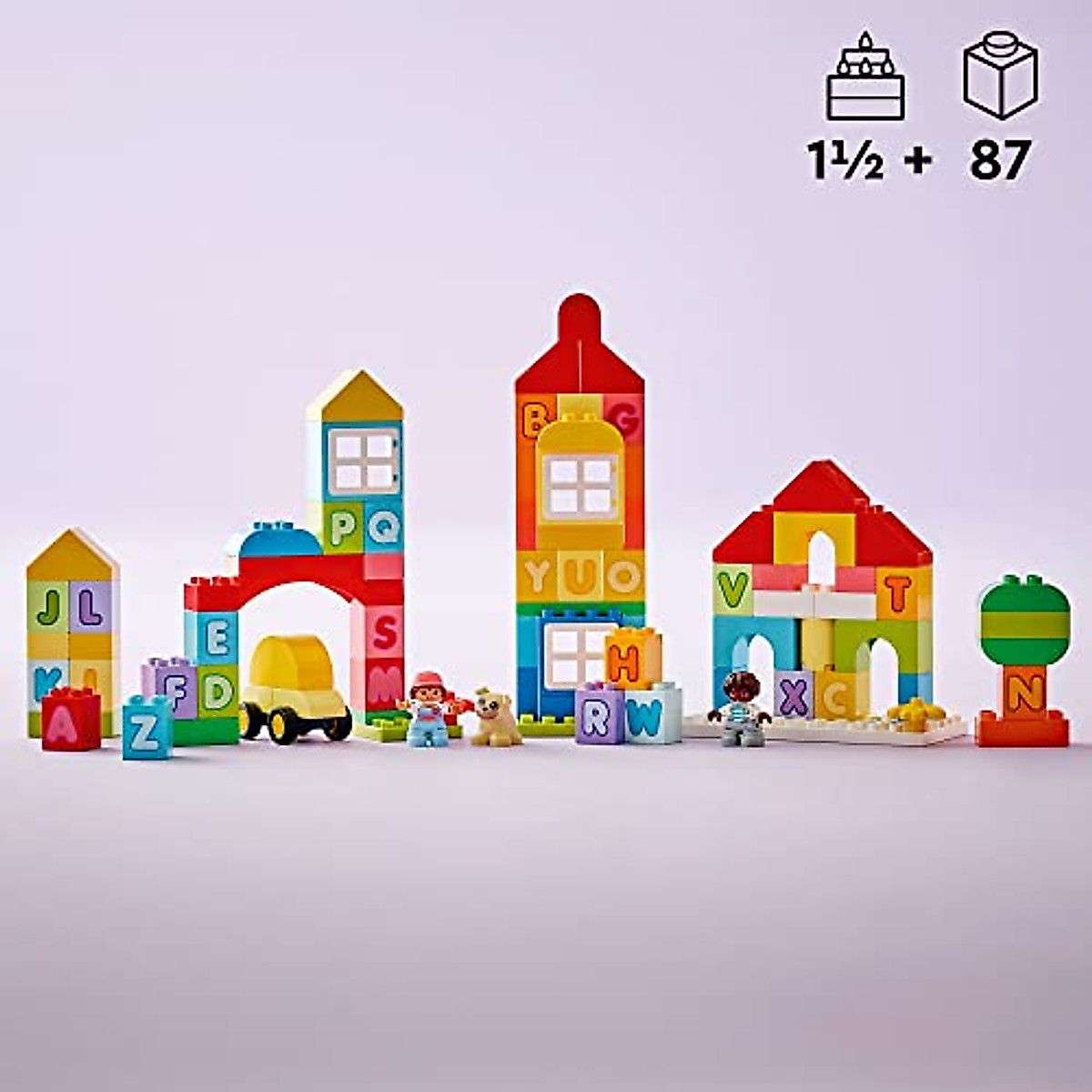 LEGO DUPLO Classic Alphabet Town 10935, Educational Early Learning Toys for Babies & Toddlers Ages +18 Months, Learn Colors, Letters and Shapes with Large Bricks