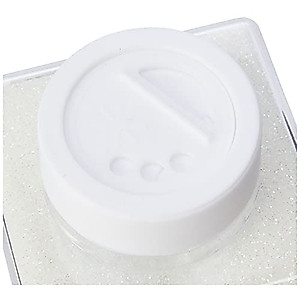 Sulyn Extra Fine Crystal Diamond Glitter Stacker Jar, 2 Ounces, Non-Toxic, Stackable and Reusable Jar, Multiple Slot Openings for Easy Dispensing and Mess Reduction, SUL50860,1 Pack , White