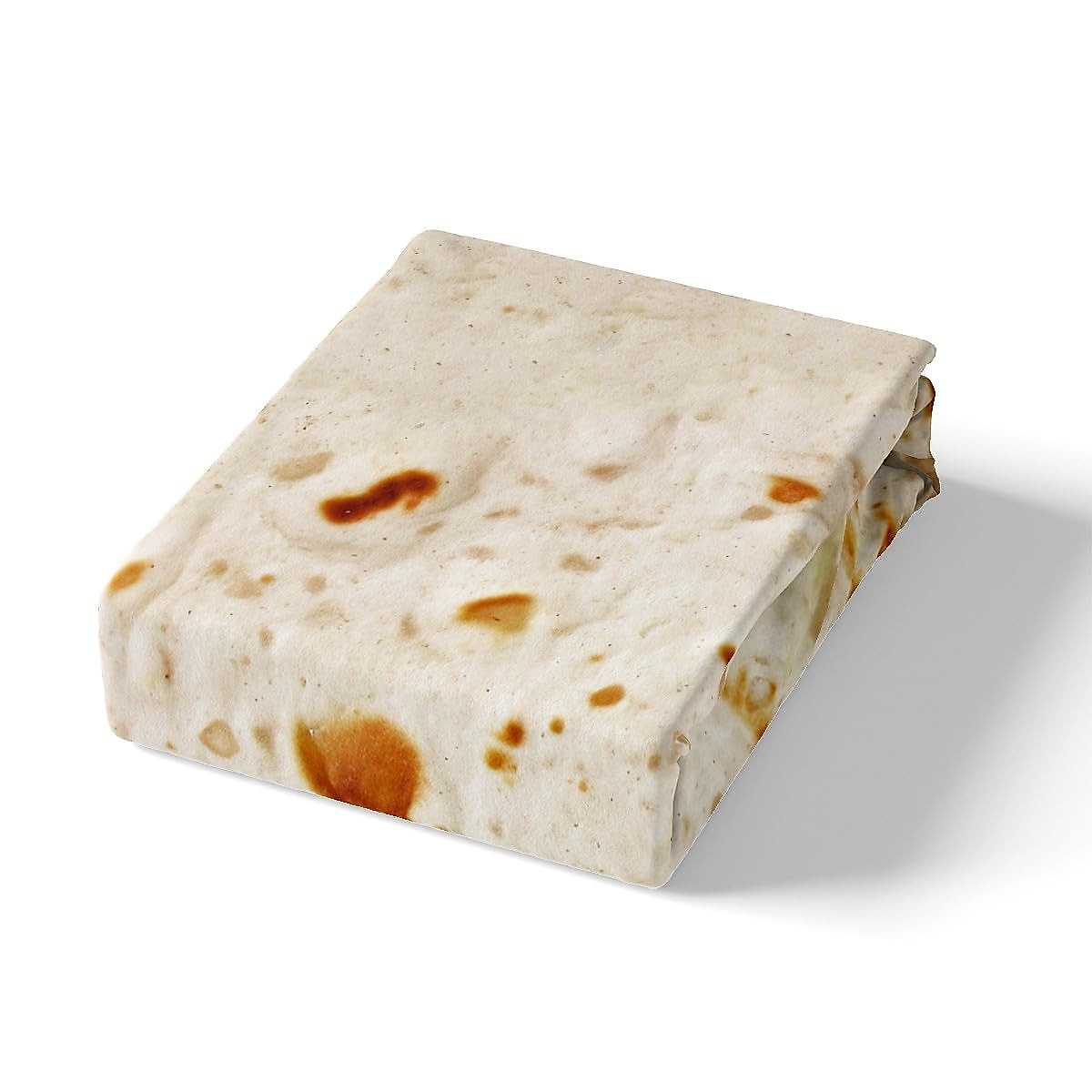 Burritos Tortilla Bedding Set for Adult and Kids Ultra Soft Giant Funny Realistic Food Bed Sheet Set Set Breathable Novelty Soft Flannel Taco Fitted Sheet Twin Size 2Pcs