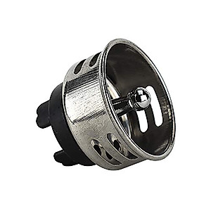 Keeney 878PC Stainless Steel Junior Duo Bar Sink Strainer with Basket, Fits 2-Inch or 2-1/2-Inch Openings, Polished Chrome