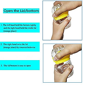 lemon squeezer,Juicer Squeezer,Orange ABS Non-slip lime Squeezer with Strainer and Built-in Measuring Cup