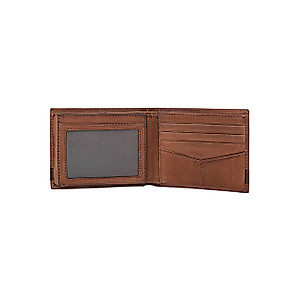 Fossil Men's Quinn Leather Bifold with Flip ID Wallet, Brown, (Model: ML3644200)