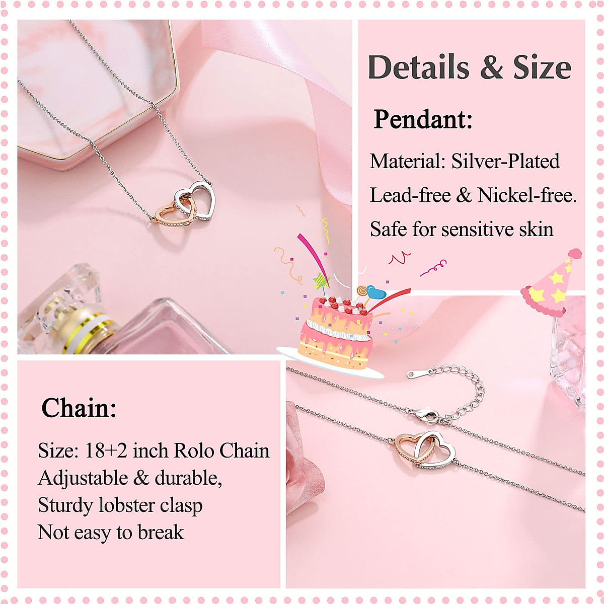 UNGENT THEM 21st Birthday Gifts for Her 21 Years Old Birthday Gifts Ideas Necklace 21st Birthday Decorations for Her Daughter Women