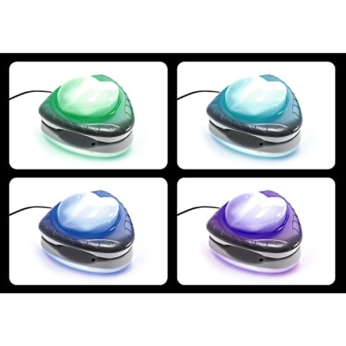 Intex Underwater LED Magnetic Above Ground Wall Pool Light with Magnetic Transmitter and 4 Different Color Options, Multicolor/White