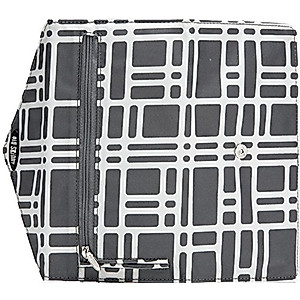 Big Skinny Women's Leather Slimvelope Tri-Fold Checkbook Slim Wallet, Holds Up to 40 Cards, Lightweight,slim, Graphite Cobble