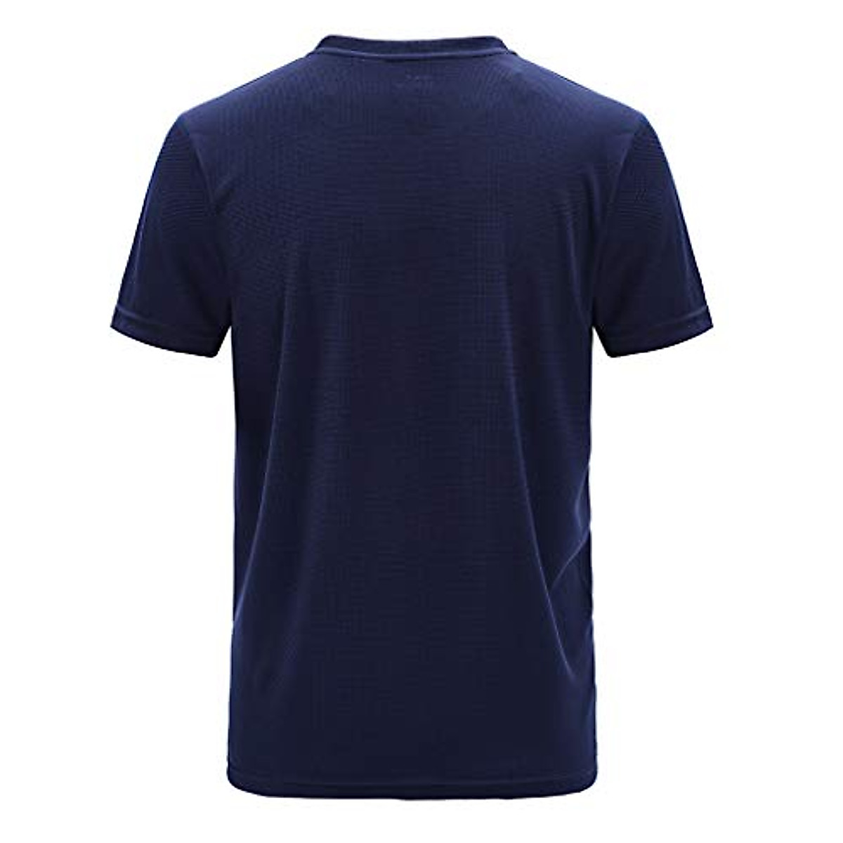 YOMXL Men's Short Sleeve Crew Neck Sports Tee Lightweight Quick Dry Breathable Tops Summer Casual Outdoor T-Shirt Dark Blue