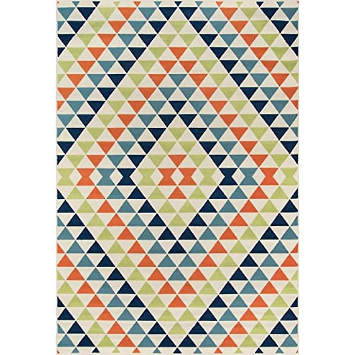 Momeni Rugs , Baja Collection Contemporary Indoor & Outdoor Area Rug, Easy to Clean, UV protected & Fade Resistant, 5'3" x 7'6", Multicolor