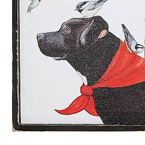Creative Co-Op Birds & Dog Framed Wall Décor