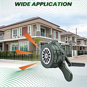 MAOPINER Handheld Air Raid Siren, 110db Hand Loud Crank Operated Air Raid Siren Home Self Protection Security Alarm Siren Aluminum Alloy Crank, Hand Crank Siren