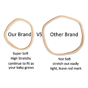 catin Super Soft Nude Nylon Headband For Newborn Baby Kids, High Stretchy, 20 Pcs For DIY Crafts