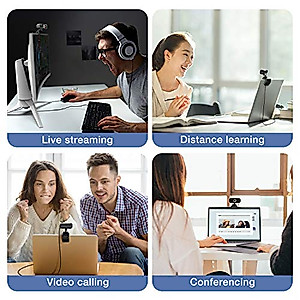 FIFINE HD Webcam 1080P, PC Web Camera for Computer Laptop Desktop, Plug & Play USB Streaming Webcam with Microphone for Video Calling Conferencing Recording Online Class-K432