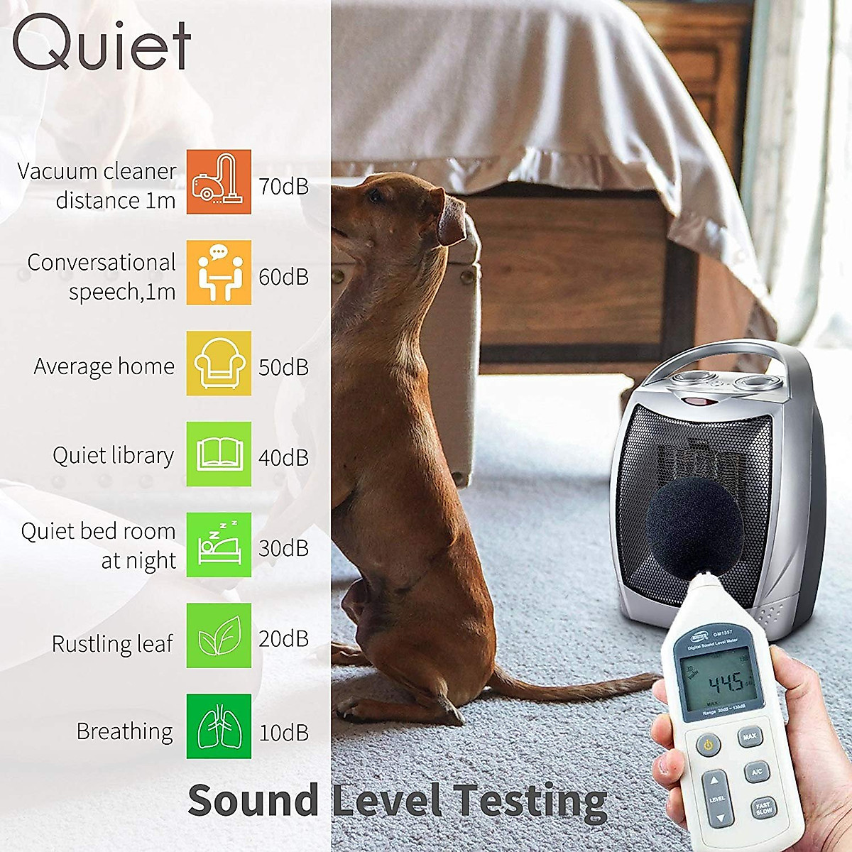 700W/1500W Ceramic Space Heater with Adjustable Thermostat, Portable Electric Heater Fan with Overheat Protection and Tip-Over Protection for Office Home Bedroom