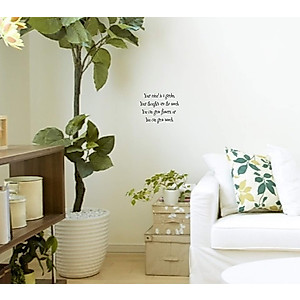 Inspirational, Motivational Vinyl Wall Art Decal Sticker "Your Mind is a Garden, Your Thoughts are The Seeds. You can Grow Flowers, or You can Grow Weeds." (Black)