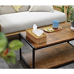 KI Japan 168447 Lulu Basket Tissue Case, Brown, W 10.0 x D 5.5 x H 3.5 inches (25.5 x 14 x 9 cm)