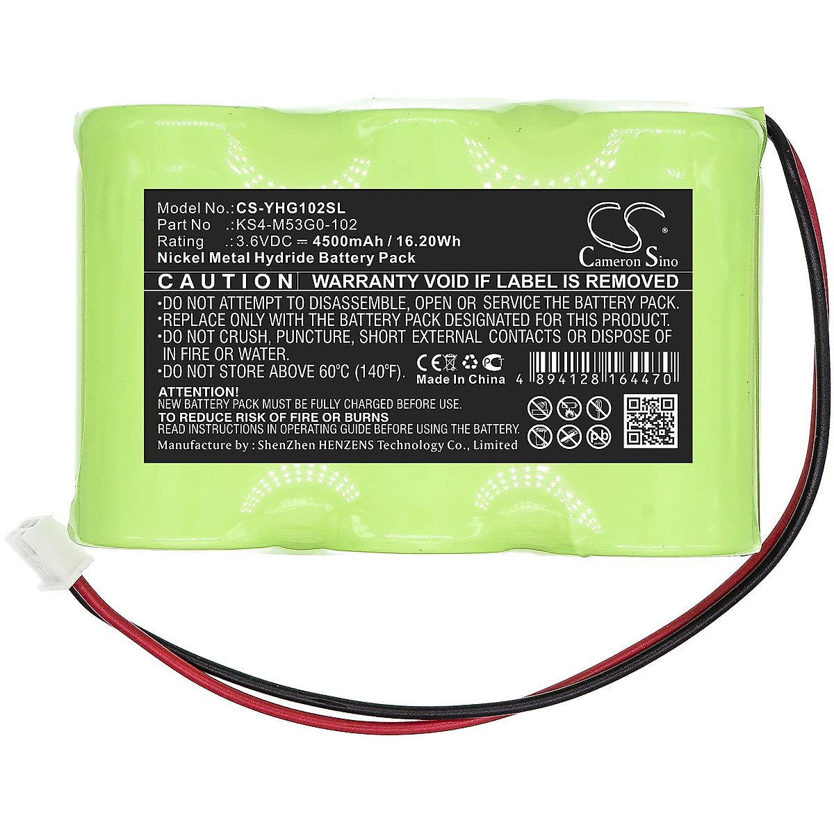 Replacement Battery for N3000CR-3YA KS4-M53G0-102 KS4-M53G0-101 KS4-M53G0-200,Compatible with Yamaha RCX143 RCX142 RCX144 RCX143 Robot Controllers PRCX RCX40 Robot Controllers Battery (4500mAh)