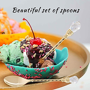 Matashi MTTSPN434-4 Dessert Spoon, Set of 4, Gold