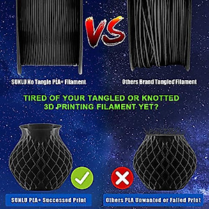 SUNLU PLA+ Filament 1.75mm 10KG PLA Plus 3D Printing Filament for 3D Printer & 3D Pens Tolerance Accuracy +/- 0.02 mm, 11x1KG (10 Colors)