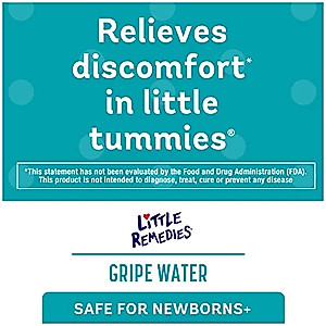 Little Remedies Gripe Water-No Alcohol, Sodium Bicarbonate, Artificial Color & Gluten Free-Safe for Newborns, 4 Fl. Oz (Pack of 1)