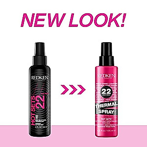 Redken Thermal Spray 22 High Hold | Thermal Heat Protectant and Setting Mist | For Curling and Flat Irons | Lasting Frizz Control | Protects Against Heat Damage | All Hair Types | 4.2 Oz