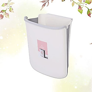 Cabilock Mounted Door Cabinetwhite Container Storage Bucket Drawer Waste Collapsible Cabinet Garbage to Toilet Compact Mount Car Bedroom Home Plastic Bathroom Small Dorm Holder Kitchen