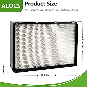 1045 Humidifier Wick Filter Replacement for Aircare Essick Air Evaporative Humidifiers - Compatible with H12300, H12300HB, H12400, H12400HB, H12600, H12600, H12001, H12AEUO, H12AUKP