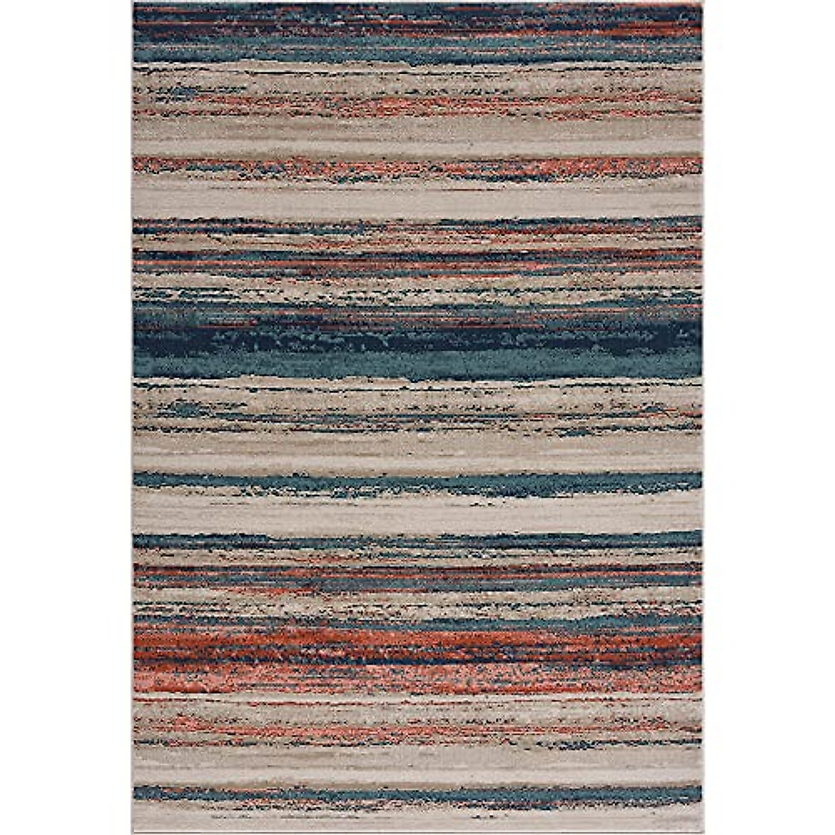 Bloom Rugs Modern Cream Multicolor Area Rug - Abstract Contemporary 8x10 Rug for Living Room, Bedroom and Kitchen (7'10" x 10')