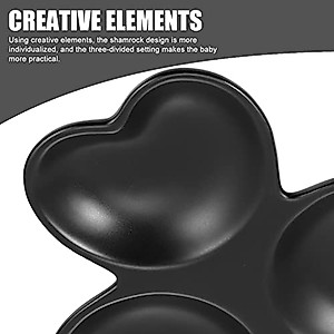 UPKOCH Jewelry Display Box Ceramic Heart Shaped Salad Plate Food Candy Dessert Platter Porcelain 3- Section Tray for Dried Fruits Nuts Candies Black Heart Shaped Cupcake Pan