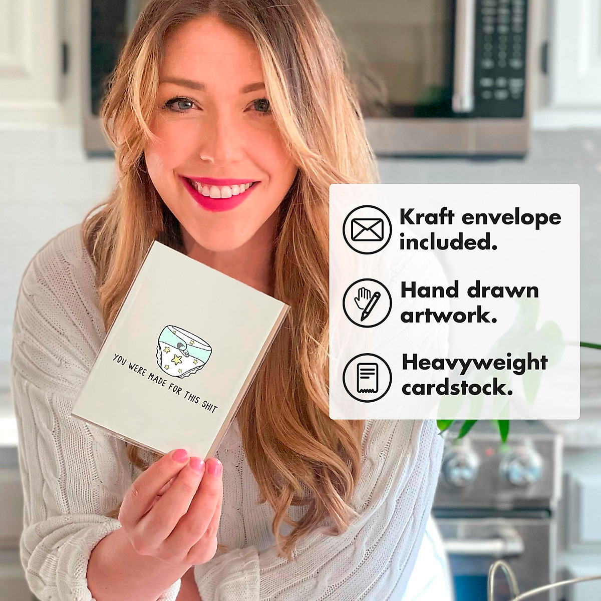 rockdoodles Funny Baby Shower Card You Were Made For This Sh** | Dad to Be Card & Father To Be Card, Dad Baby Shower Gifts, Soon To Be Dad Fathers Day Card & New Dad Fathers Day Card (Made For This)