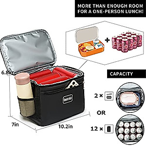 BEIMILY Insulated Lunch Bag for Women/Men,small lunch box,small cooler bag,adult lunch box,Reusable Lunch Box for Work,Leakproof Cooler Tote Bag with Adjustable Shoulder Strap