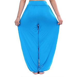 Hoerev Green Super Soft Modal Spandex Harem Yoga Pilates Pants