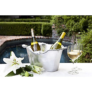 Beatriz Ball Organic Pearl Ice Bucket, Metallic