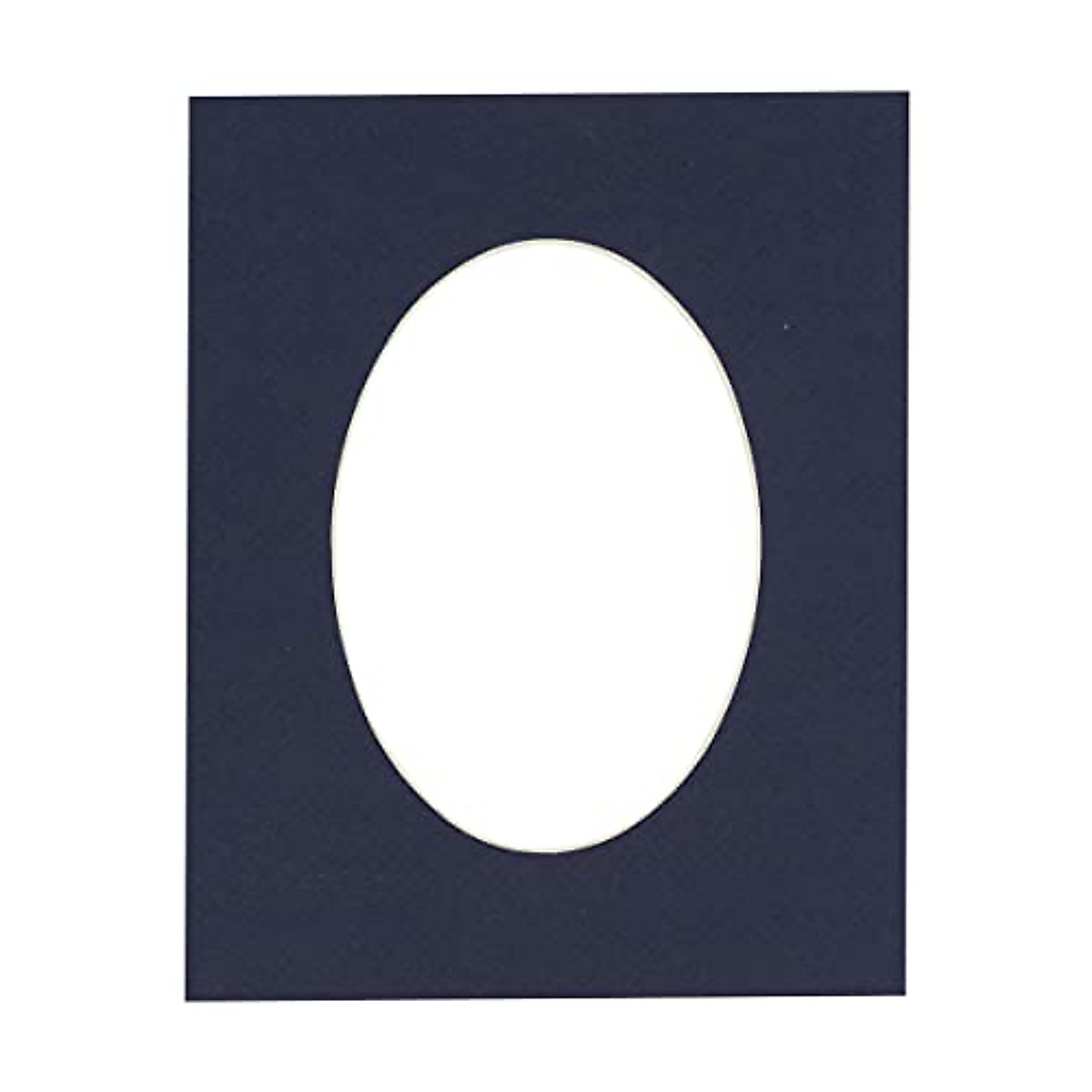 CountryArtHouse Navy Blue Acid Free 16x20 Oval Picture Frame Mat with White Core Bevel Cut for 13x17 Pictures - Fits 16x20 Frame - Pack of 1 Matboard