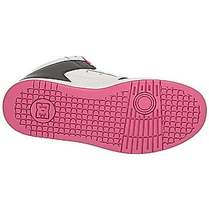 DC Women's Manteca 4 High Top Skate Shoe, Black/White/Pink, 7.5
