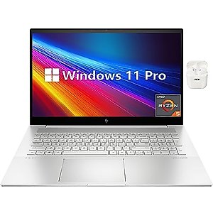 HP 17.3 Inch FHD Business Laptop, AMD Ryzen 5 5500U Processor (up to 4.3 GHz), Windows 11 Pro, 32GB RAM, 1TB SSD, Numeric Keypad, Bluetooth, Natural Silver, PCM