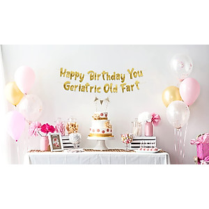 Hilarious Adult Birthday Gold Glitter Banner - Funny Birthday Party Supplies, Ideas, Gifts and Decorations