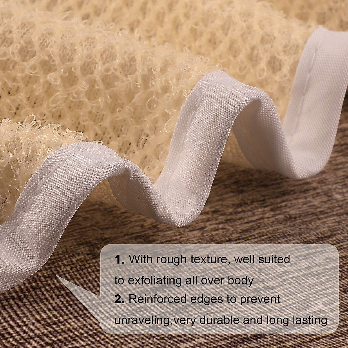 PHOGARY 6 Pack Exfoliating Wash Cloths for Body Scrub and Face Clean, Dual-Sided Exfoliating Wash Towels Bath Washcloths for Men Women Skin Massage Spa - Rough Exfoliating Side and Soft Terry Side