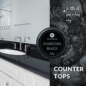 MEYSPRING Charcoal Black Epoxy Resin Color Pigment - 50 Grams - Great for Resin Art, Epoxy Resin, and UV Resin - Mica Powder for Epoxy Resin