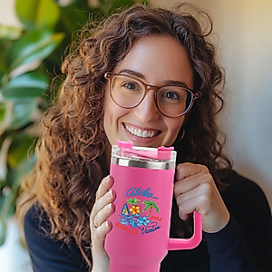 Custom Tumbler Personalized Tumbler with Name Birth Flower 40 Oz Customized Insulated Tumbler Mug Cup with Lid and Straw-Personalized Gifts for Women