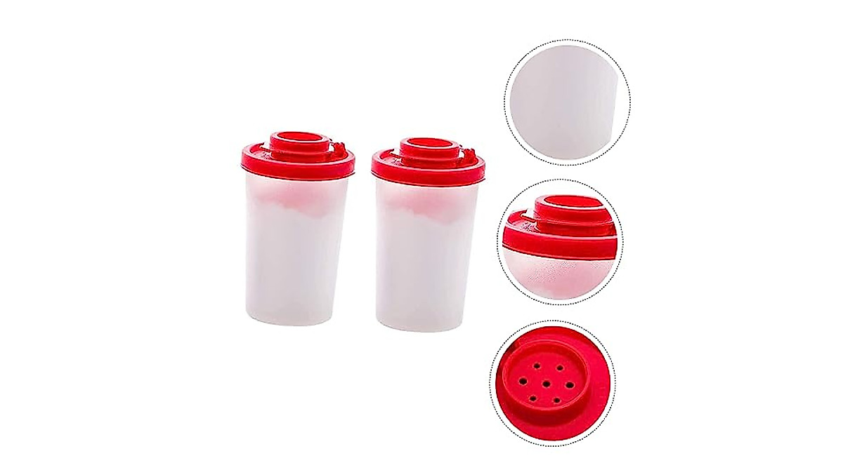 FUOYLOO 2pcs Plastic Shaker Containers for Kitchen Storage